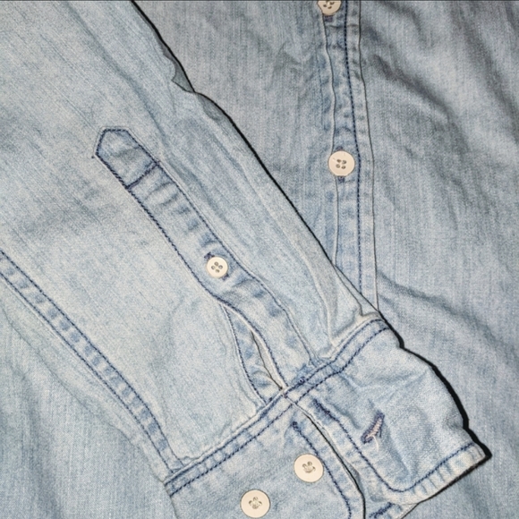 STYLUS | Tops | Stylus Denim Botton Down Boyfriend Shirt Blouse | Poshmark